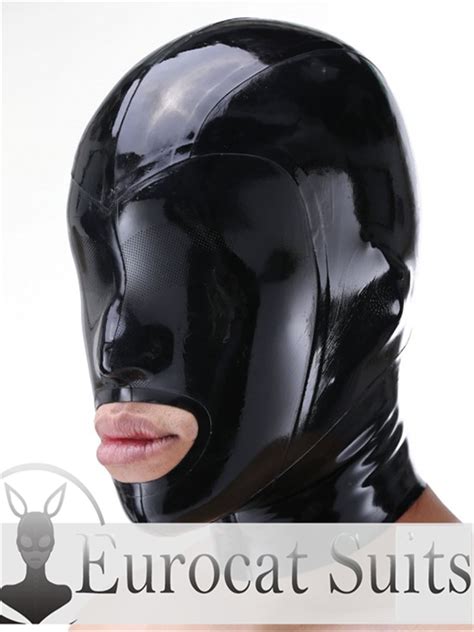 Eurocat Suits Adult Full Cover Headgear Seamless Latex Mask Laser