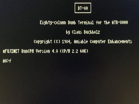 Run The Cpm Operating System On Your Atari 8 Bit Computer Using Fujinet And Runcpm 15 30