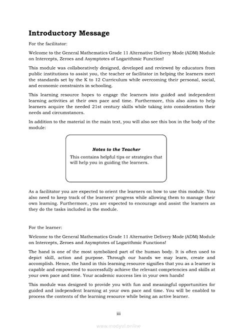 General Mathematics Module 28 Solving Real Life Problems Involving Logarithmic Functions