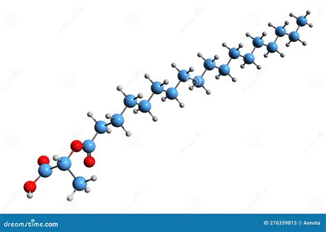 3d Image Of Stearoyl 1 Lactylate Skeletal Formula Stock Illustration Illustration Of Foam
