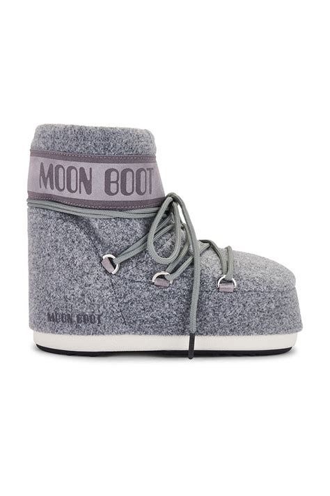 Moon Boot Icon Low Felt Boot In Grey Revolve