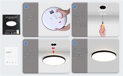 SILAMPDI Bathroom Ceiling Light 24W Led Ceiling Light 3000 6500K Smart