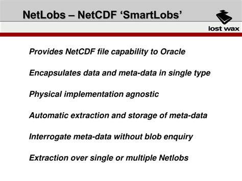 PPT Netlobs Manipulating Gridded Data In A Relational World Neil