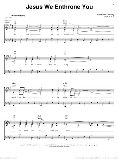 Jesus We Enthrone You Chords Pdf