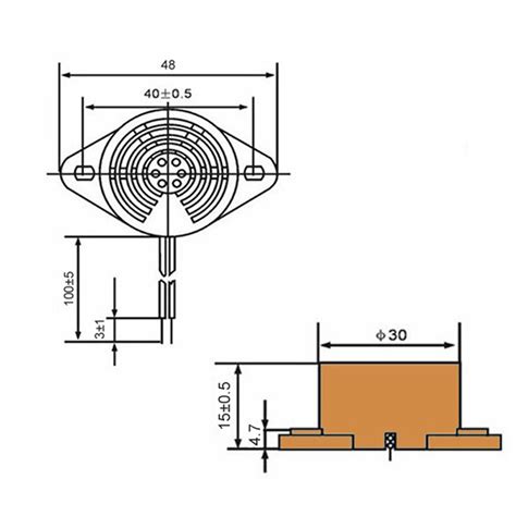Buzzer 3v 24v Continuous Sound Black Ielectrony