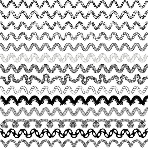 Premium Vector Set Wavy Ethnic Pattern Premium Vector Set Wavy Ethnic Pattern