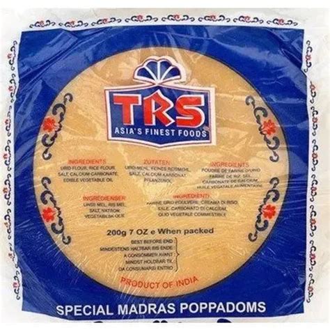 Trs Madras Plain Papad 200g Online In Europe At