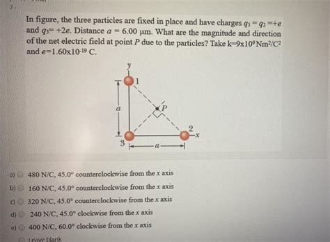 solved in figure the three particles are fixed in place and