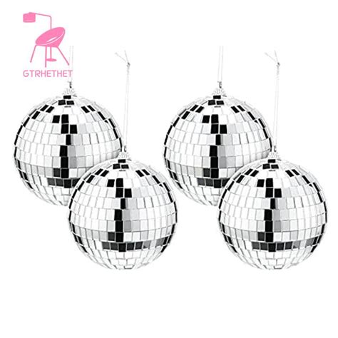 Mirror Disco Ball Disco Light Mirror Ball Silver Hanging Disco For