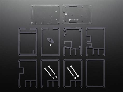 ninja pibow enclosure for raspberry pi model b pi 2 pi 3 id