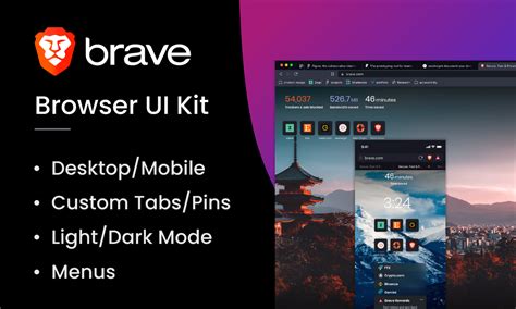 Brave Browser Ui Kit Figma