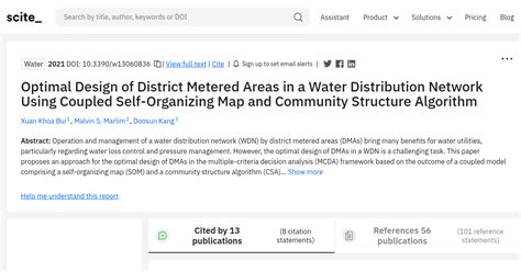 Optimal Design Of District Metered Areas In A Water Distribution Network Using Coupled Self