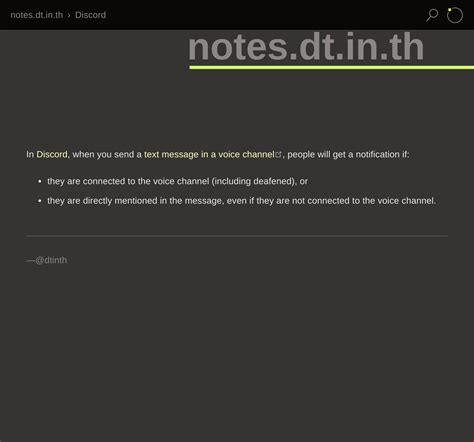 Discord Text Chat In Voice Channels Notifications Behavior Notes Dt In Th