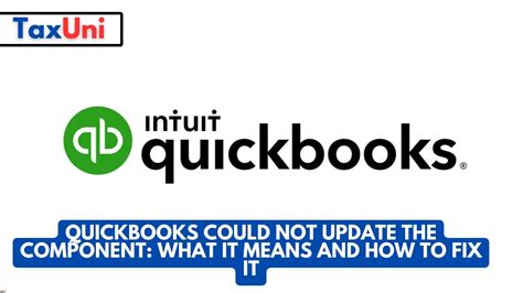Quickbooks Could Not Update The Component What It Means And How To Fix It