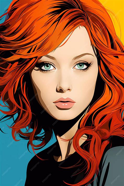 Premium Ai Image Manga Pop Sensation Comics Girl Portrait In Pop Art