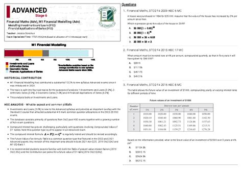 Financial Maths Hsc Qs Hsc Qs Financial Maths Adv M 1 Financial