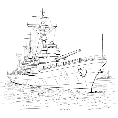 Navy Battleship Coloring Pages