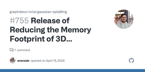 Release Of Reducing The Memory Footprint Of 3D Gaussian Splatting