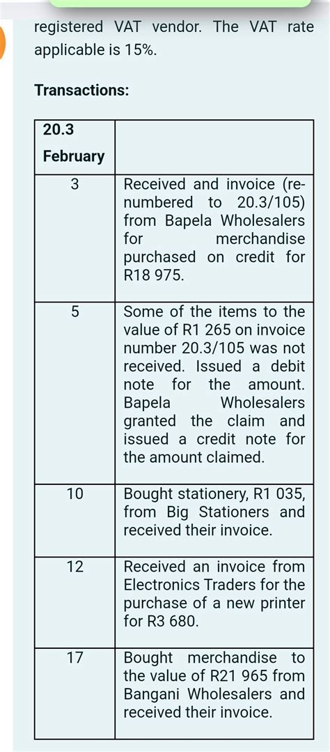 Registered VAT Vendor The VAT Rate Applicable Is Chegg Com