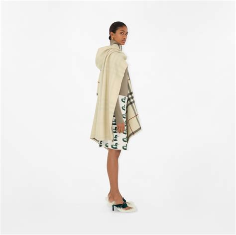 Ekd Cashmere Hooded Cape In Stone Burberry® Official