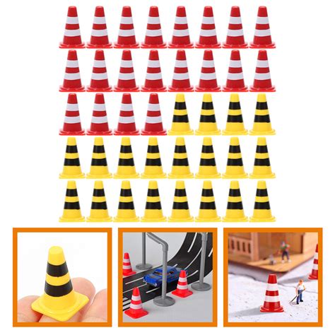 도로 교통 장난감 표지판 모델 미니 표지판 어린이 교육 학습 콘 도로 블록 어린이 미니어처 40 개 학습 및 교육