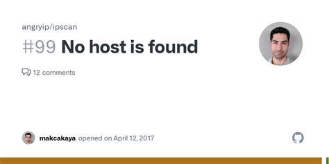 No Host Is Found Issue 99 Angryip Ipscan GitHub