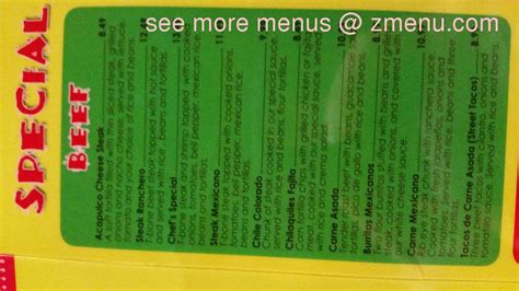 Menu At THE LAZY DONKEY MEXICAN RESTAURANT Moore N Broadway Ave