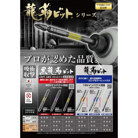 兼古製作所 Anex 黒龍靭ビット タフ 2x65 2x85 2x110 5本組 アソートセット 先端マグネット付 トーションビット