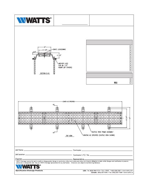 Watts Dead Level Dl Gf User Manual 1 Page