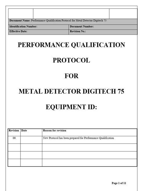 Pq Protocol For Metal Detector Pdf