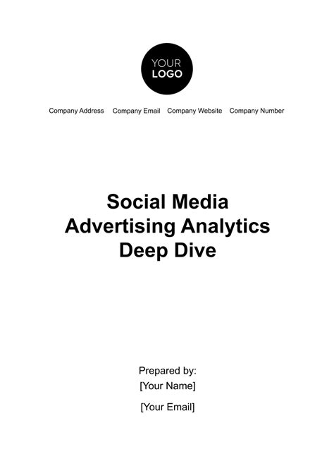 Social Media Advertising Analytics Deep Dive Template Edit Online