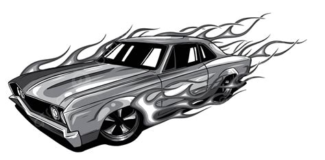 Vintage Car In Monochrome Hue Hot Rod Garage Classic Hotrods And