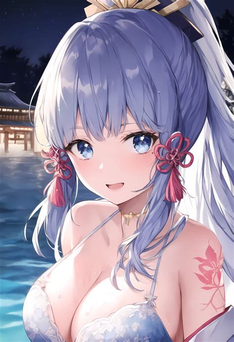Komi On Twitter 神里綾華 水着5 Genshinimpact 原神 神里綾華 海水浴 水着 Aiイラスト