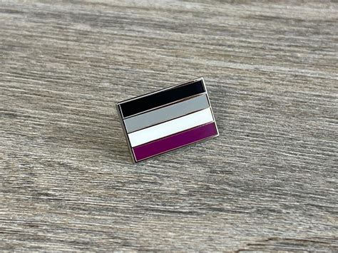 Asexual Pride Flag Enamel Pin Subtle Lgbtq Accessory Etsy