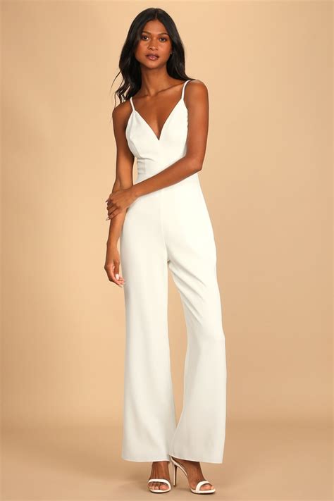White Embroidered Jumpsuit Bridal Jumpsuit Wedding Jumpsuit Lulus