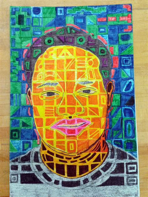 Chuck Close Style Self Portraits Patricia C Whittington