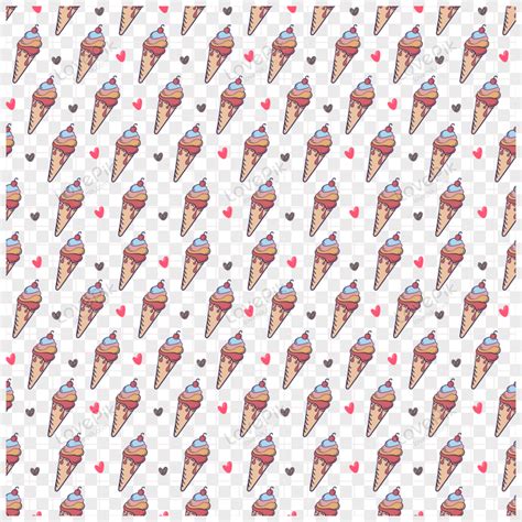 만화 아이스크림 원활한 패턴 Png 일러스트 무료 다운로드 Lovepik