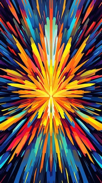 Premium Ai Image A Close Up Of A Colorful Burst Of Light On A Black Background Generative Ai