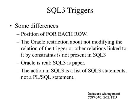 Ppt Database Trigger Powerpoint Presentation Free Download Id3651514