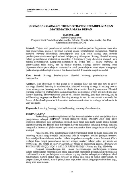 Blended Learning Trend Strategi Pembelajaran Pdf