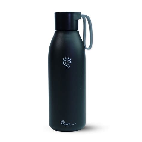 Black Hydration Flask Smart Insulated Water Bottle Stainless Steel