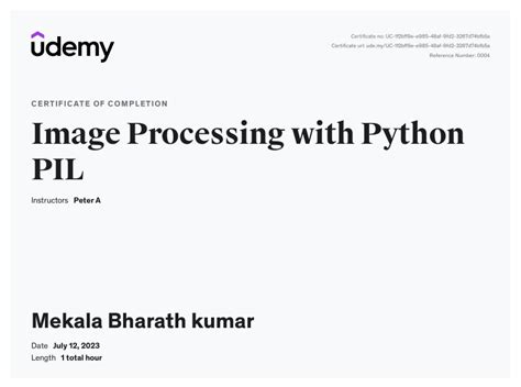 bharath kumar mekala on linkedin imageprocessing python udemy