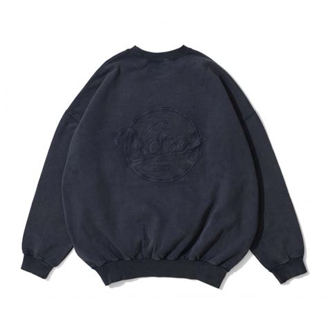ケボズ 【exclusive】 Keboz Bb Logo Indigo Sweat Crewneck （faded Black） Passover