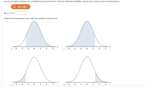 [solved] Shade The Corresponding Area Under The Standard