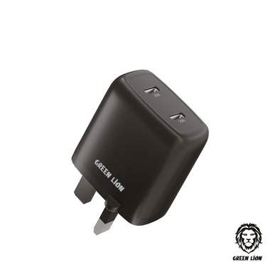 Buy Green Lion 40W Dual Port USB C Wall Charger In UAE Black GNWC2PD40WBK