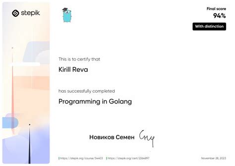 I Recently Completed The Golang Course Kirill Reva