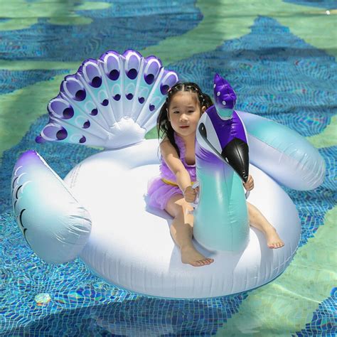Peacock Inflatable Pool Float Ring Water Party Toy 150x130x130cm Size
