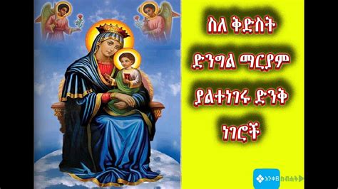 ስለ እመቤታችን ቅድስት ድንግል ማርያም ብዙ ያተነገሩ ድንቅ ነገሮች Youtube
