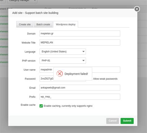 Issue With WordPress Installation AaPanel Free Hosting Control