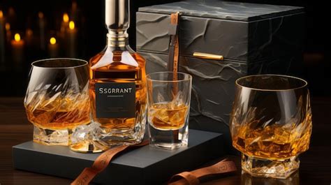 Premium Ai Image Whisky And Glasses Packaging Design